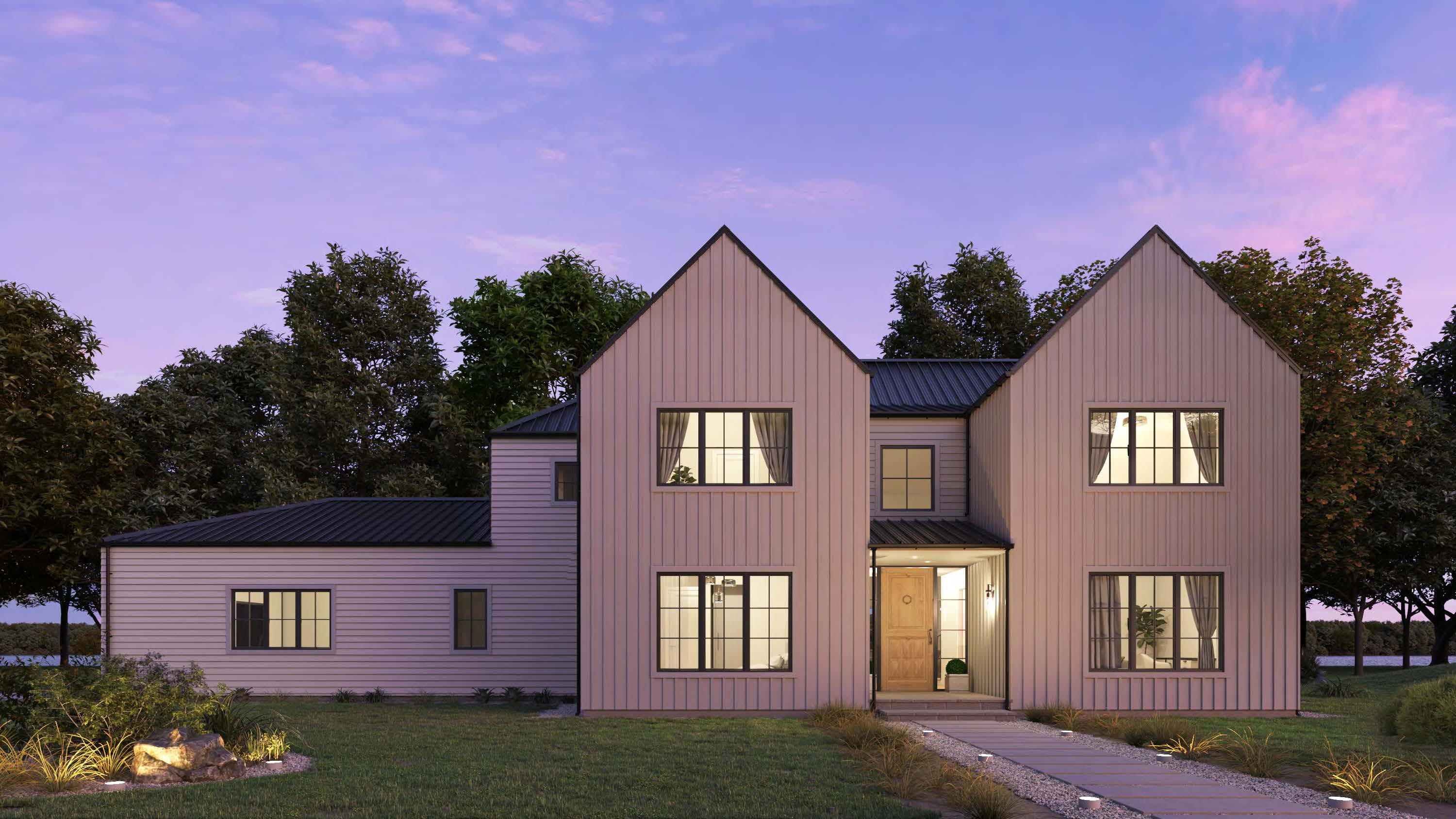 Traditional Lakeside Home Render